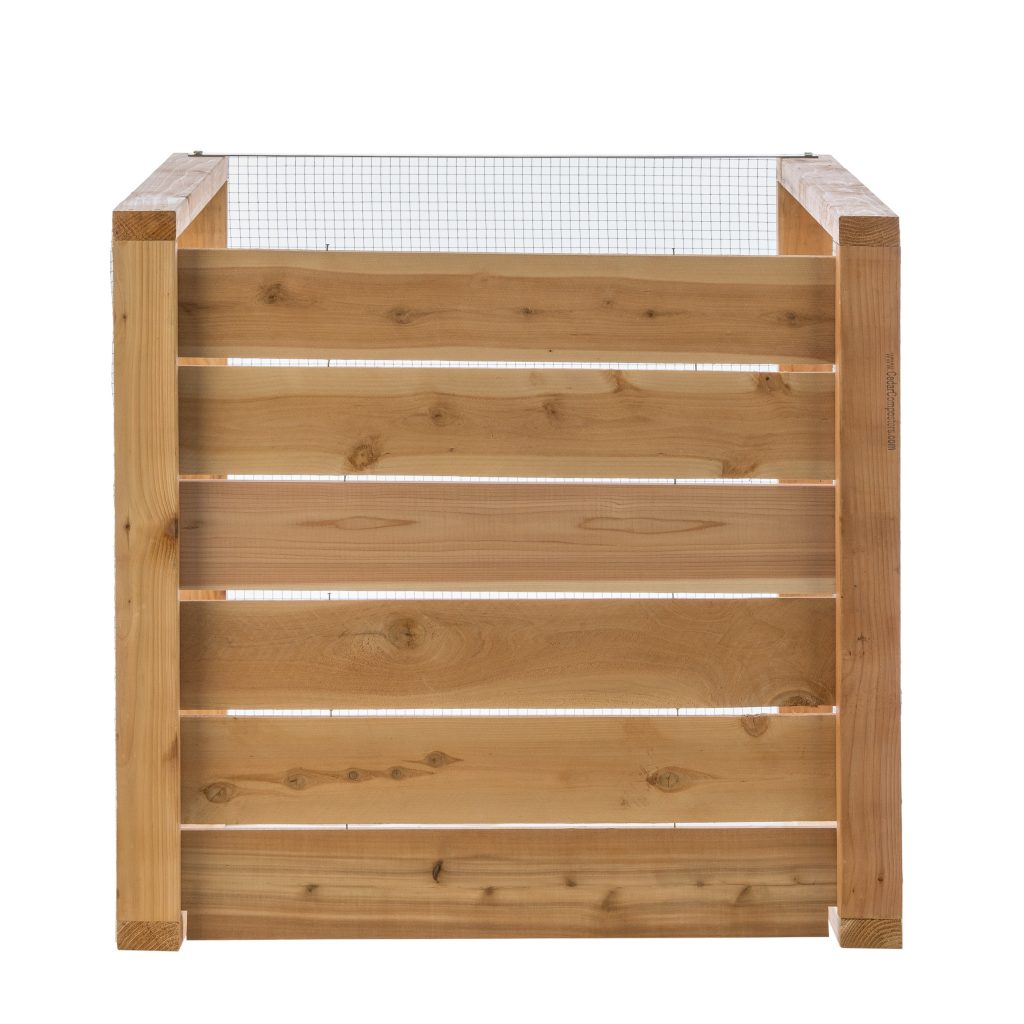 Single-Bin Cedar Composter - Steve's Earth Engine - Wooden Compost Bin