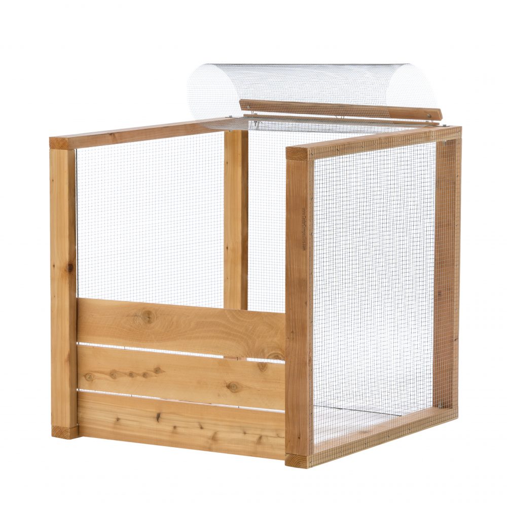 Single-Bin Cedar Composter + 1 Cover - Steve's Earth Engine