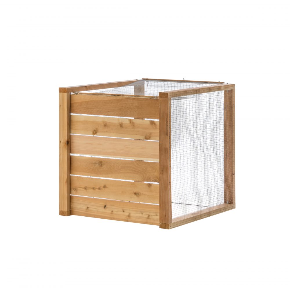 Double-Bin Cedar Composter + 2 Covers - Steve's Earth Engine